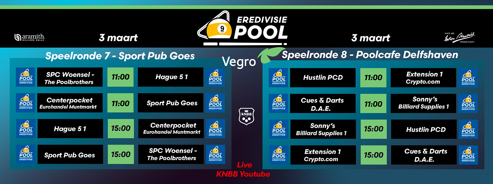 Eredivisie Pool vol spanning: kijk mee! | Pool Biljart
